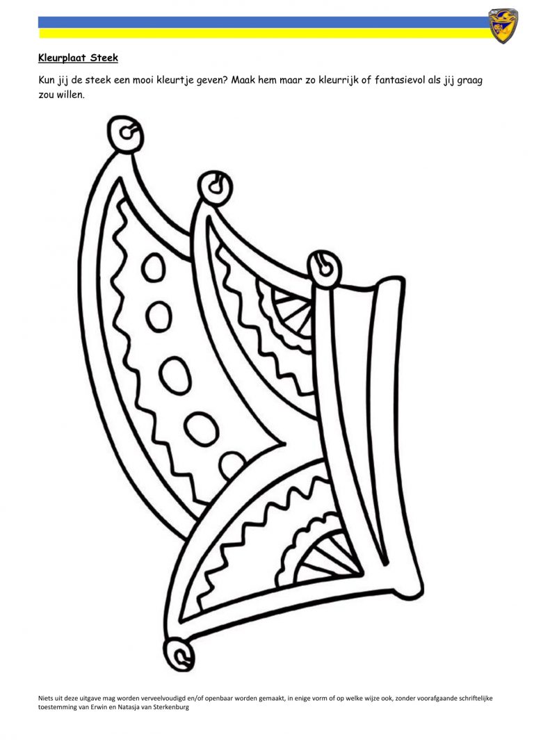 Kleurplaat Steek 1 – Ties & Fien